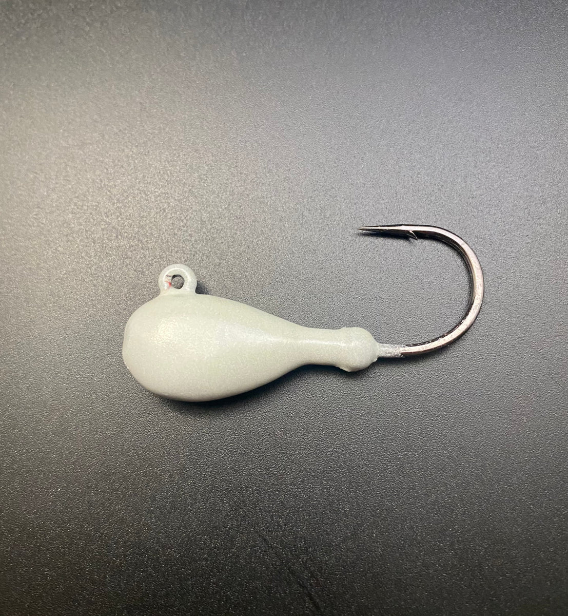 Flat head jig - white glow – Northeastern Tackle Company